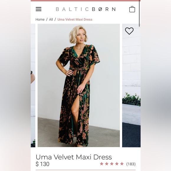 Baltic Born | Dresses | Baltic Born Uma Velvet Maxi Dress | Poshmark